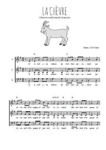 La chêvre Partition gratuite